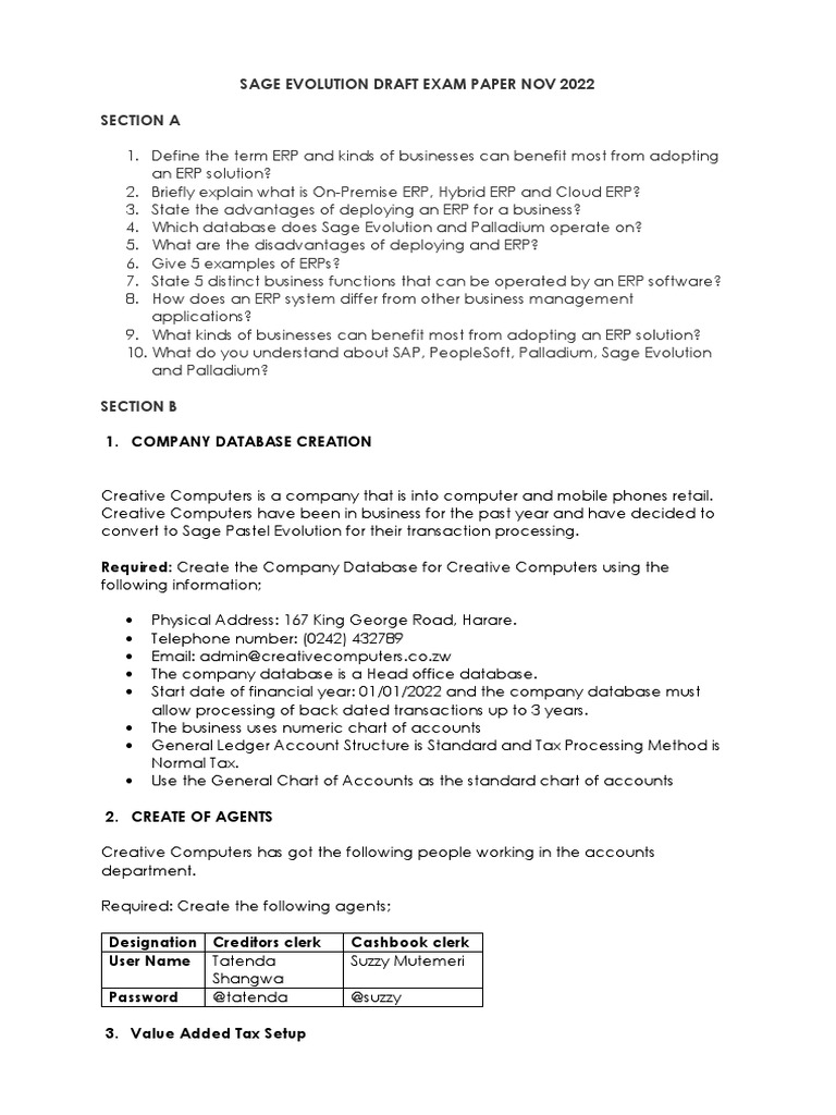 In Class Sage Evolution Practise Paper | PDF