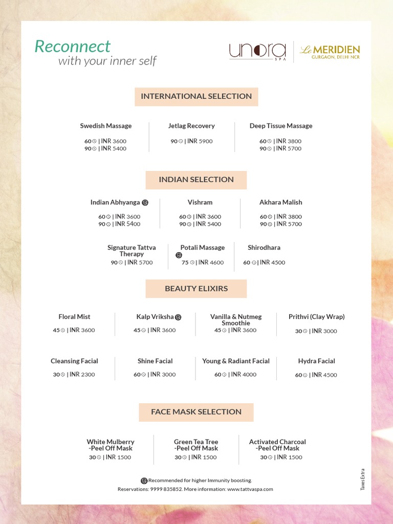 Le Meridien GGN Menu PDF | PDF | Hair | Human Appearance