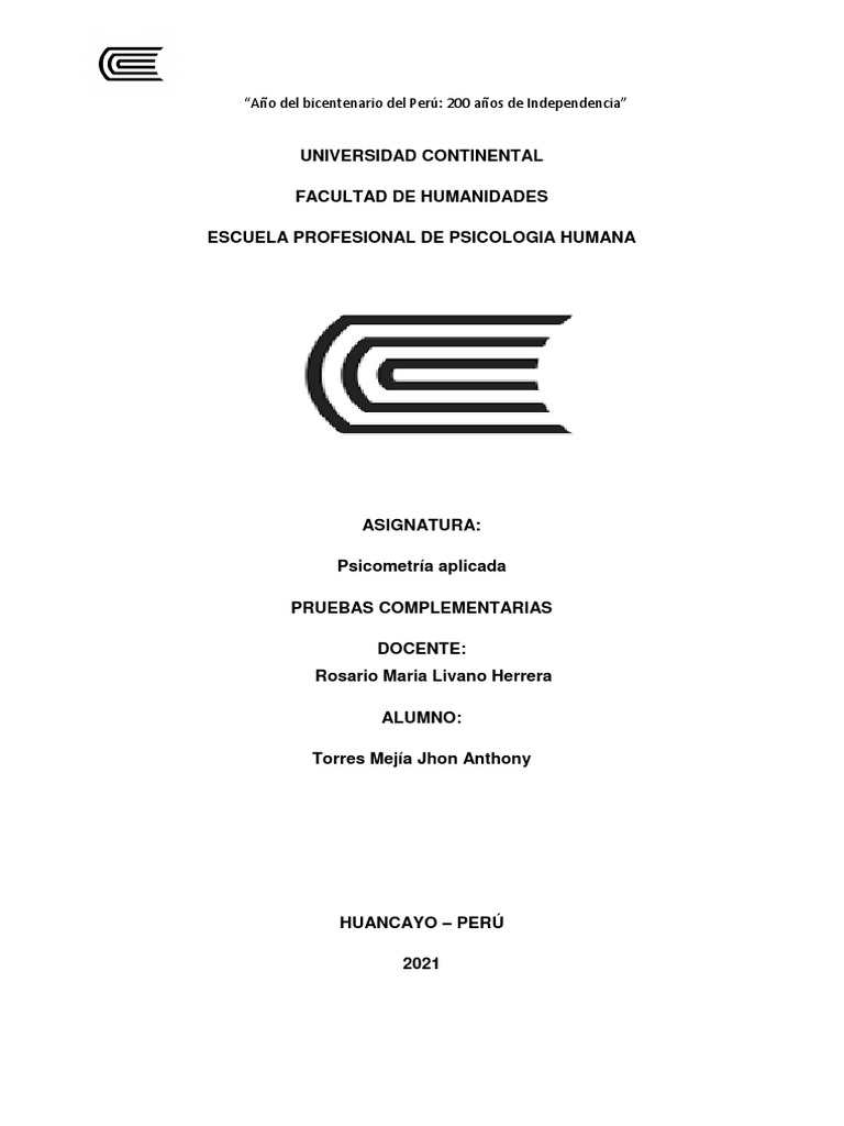 Pruebas Complementarias PDF | PDF