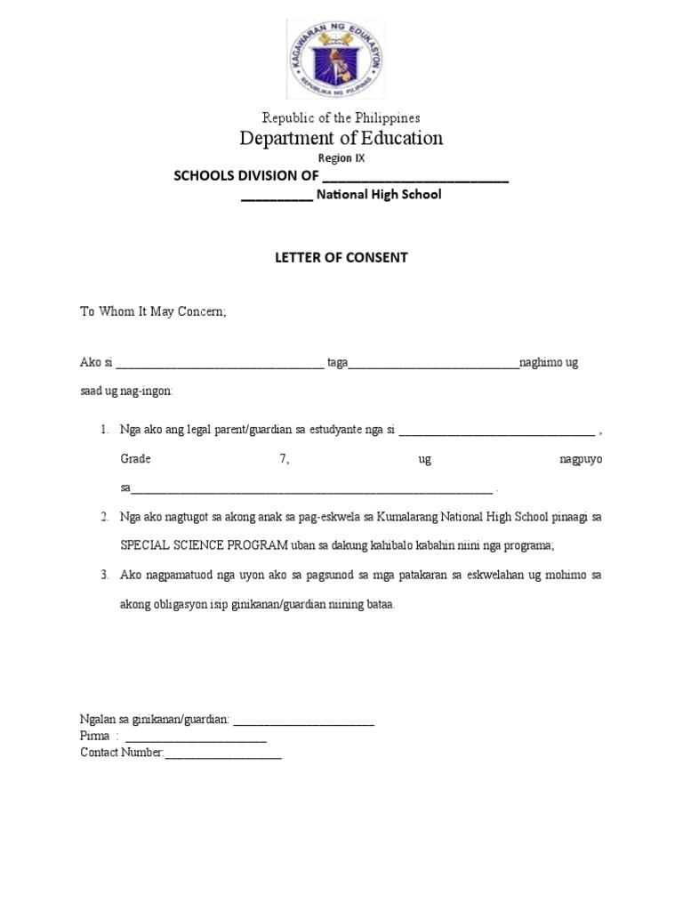 Letter of Consent | PDF