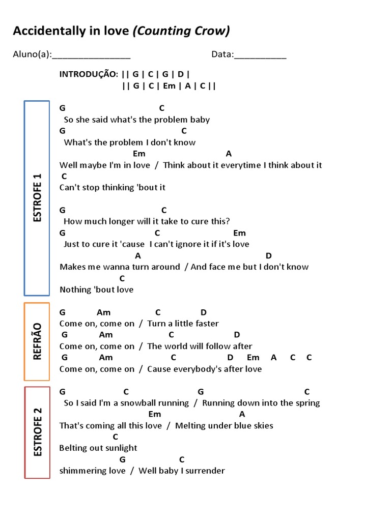 Counting Crows - Accidentally in love | PDF