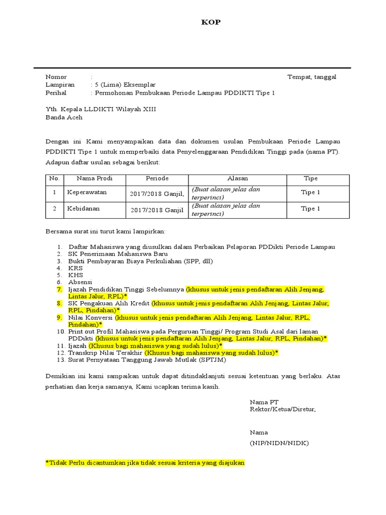 Format Dokumen Perbaikan Pelaporan Tipe 1 Dan 2 | PDF