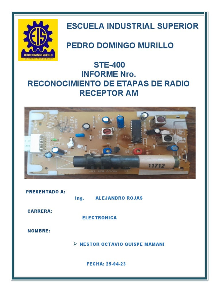 Etapas del Receptor de Radio AM | PDF | Radio | Ingeniería Informática