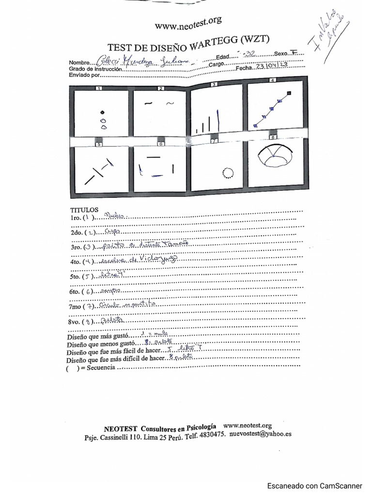 Test Diseño Wartegg PDF | PDF