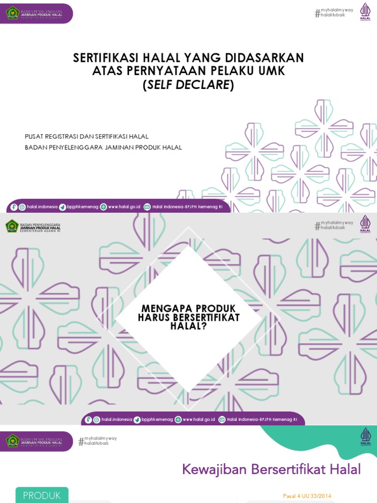Sertifikasi Halal Self Declare | PDF