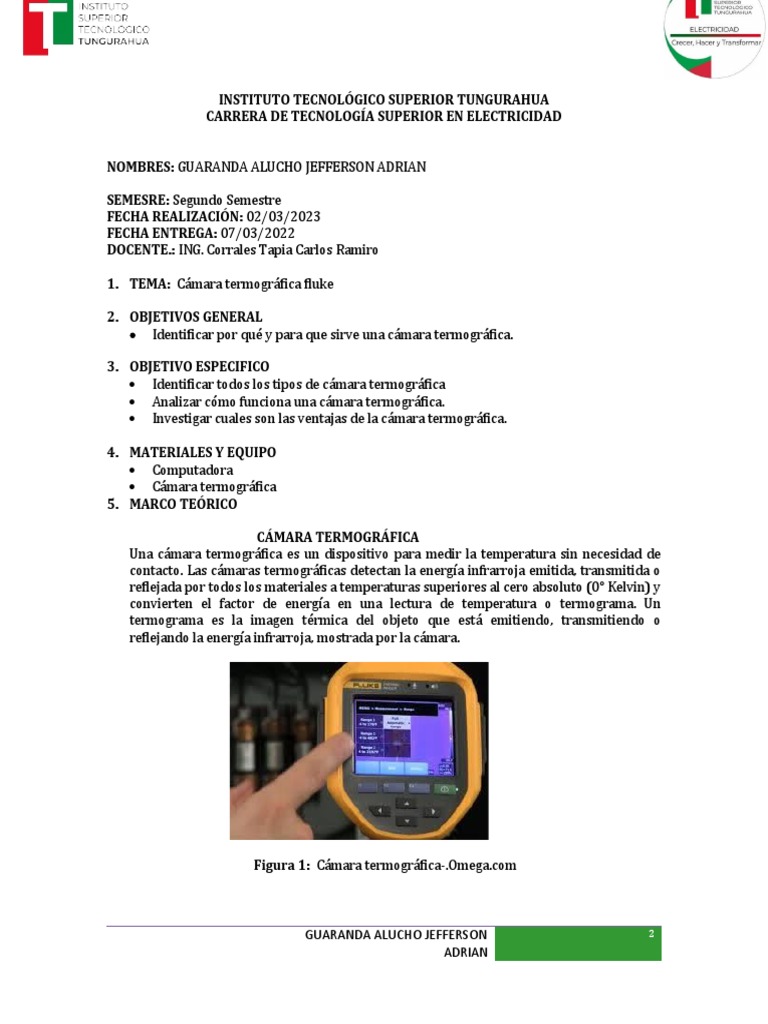 Infirme de Seguridad Industrial01 (1) Camara Termografica | PDF