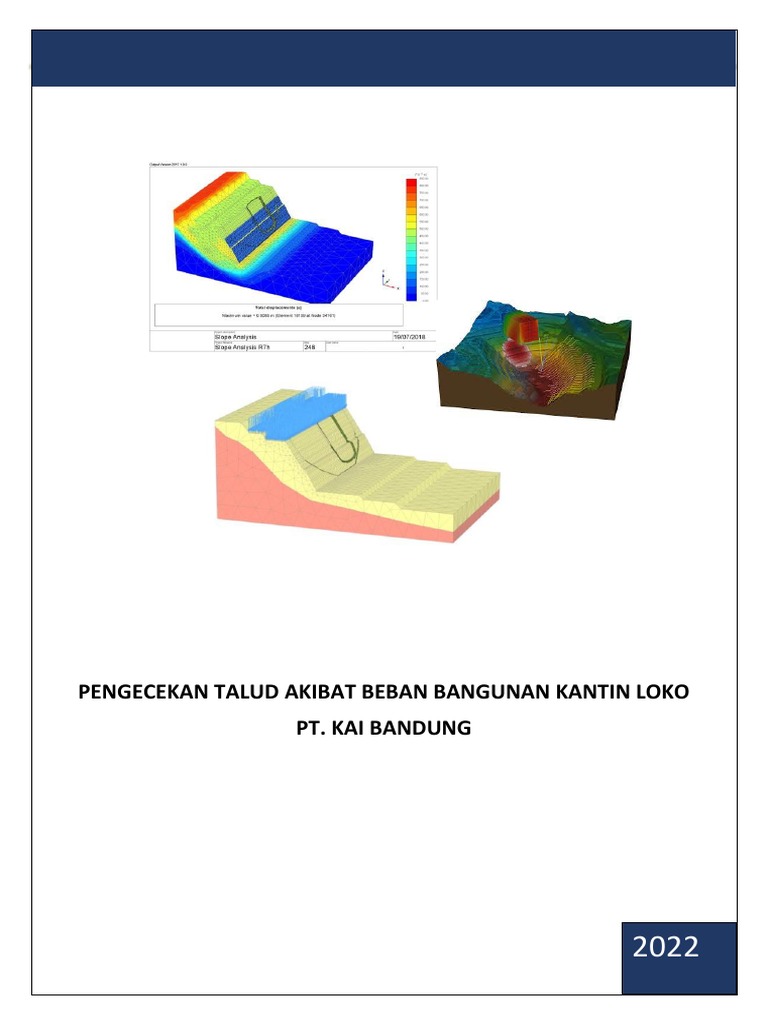 Pengecekan Talud Akibat Beban Bangunan Kantin Loko | PDF