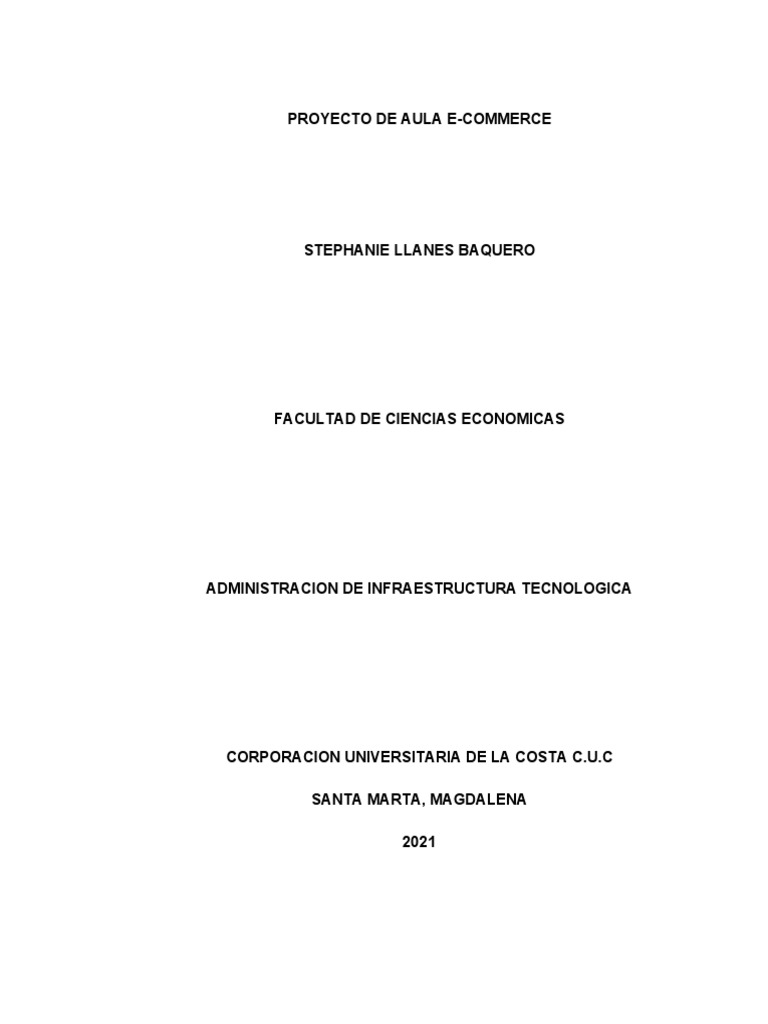 Proyecto de Aula E-Commerce A La Medida | PDF