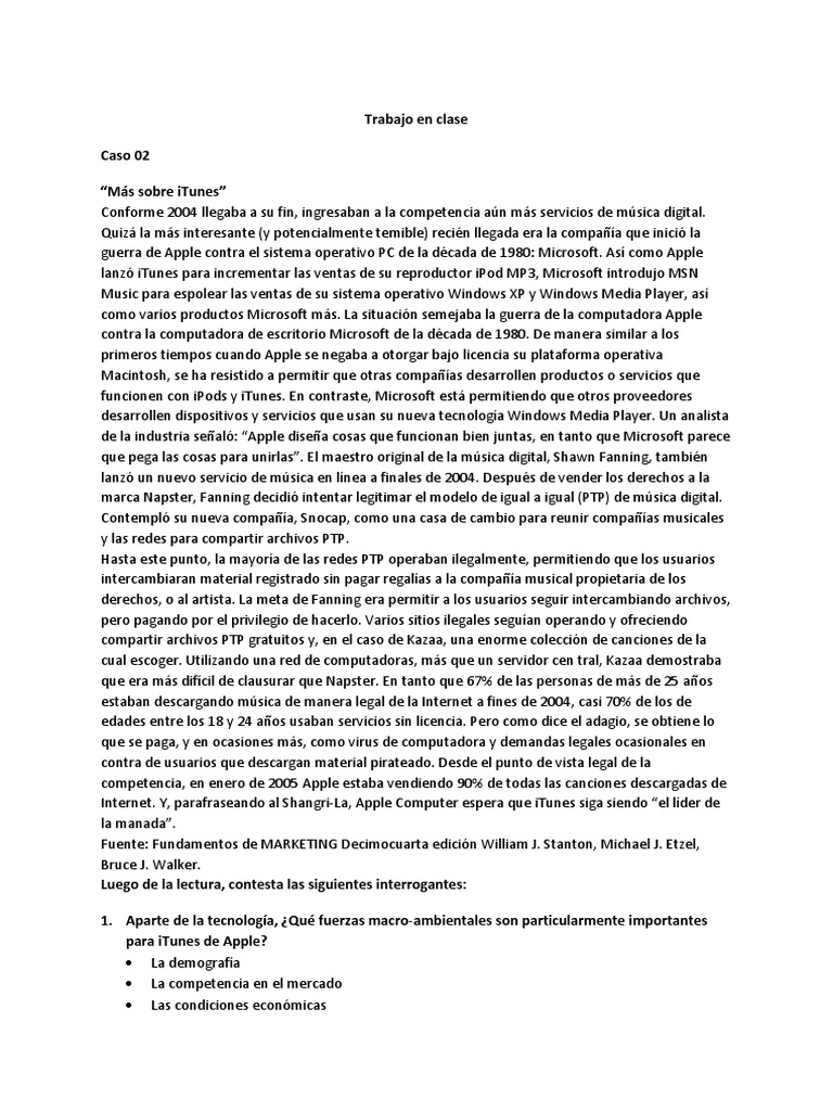 Competencia y futuro de iTunes en 2004 | PDF | Microsoft | Yo sintoniza