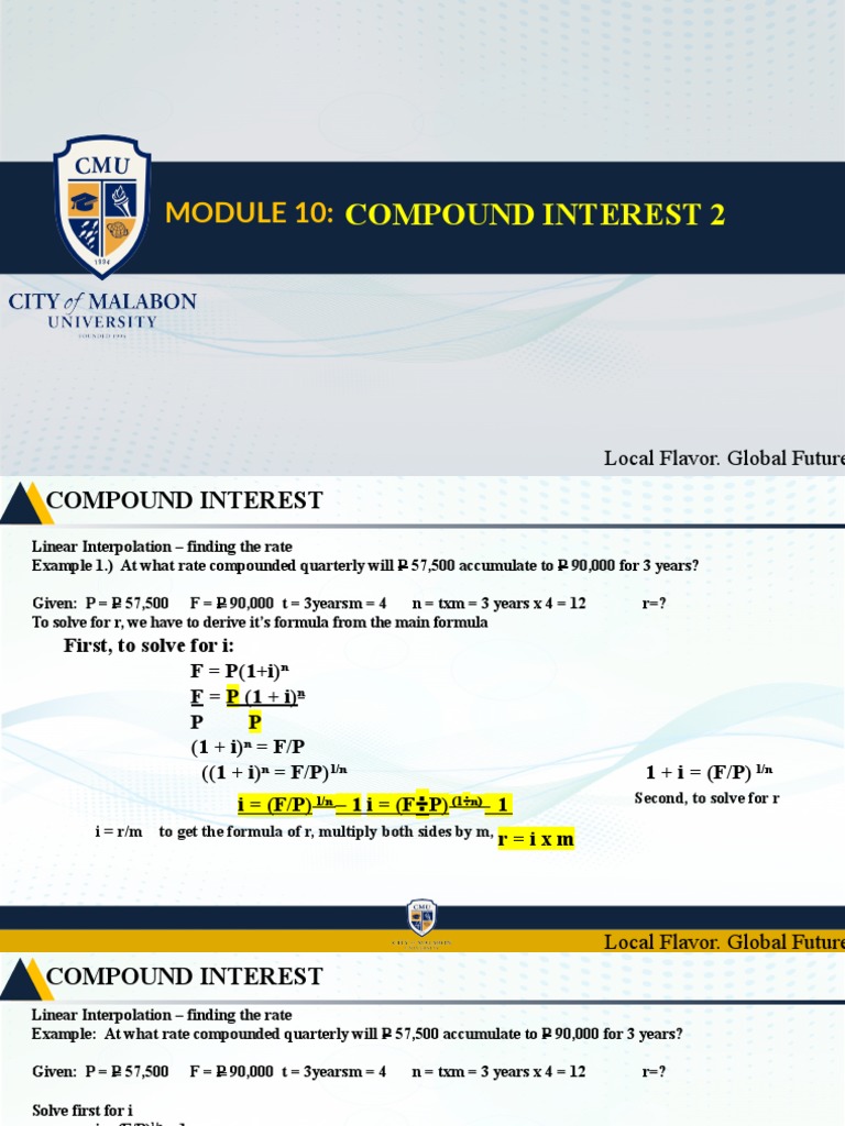 Investment Module 10 Compound Interest 2 | PDF