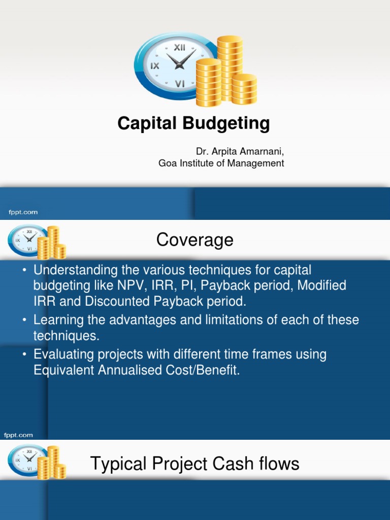 Capital Budgeting PPT 2022 PDF | PDF