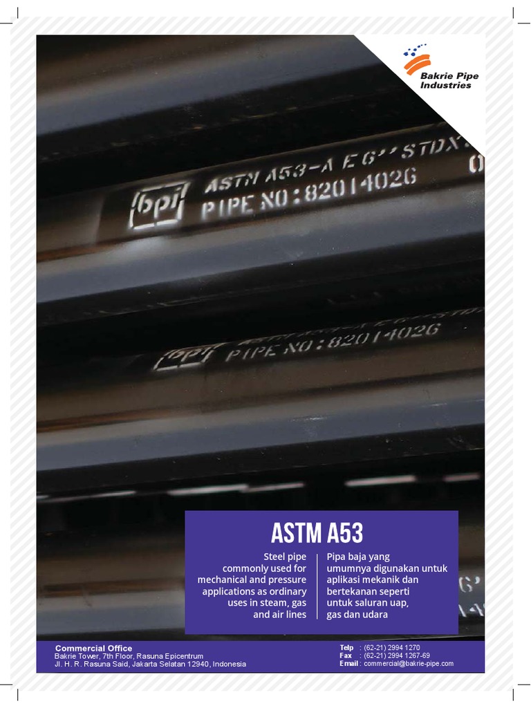 ASTM A53 Steel Pipe Specifications | PDF