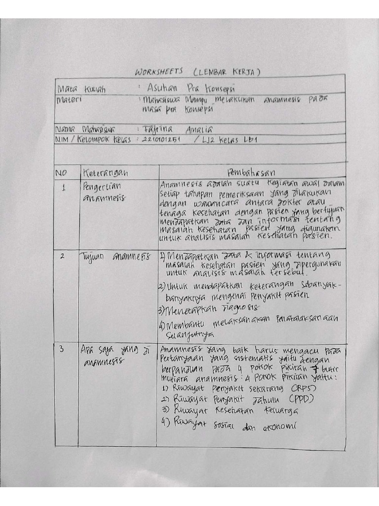 Worksheet asuhan pra konsepsi .pdf | PDF