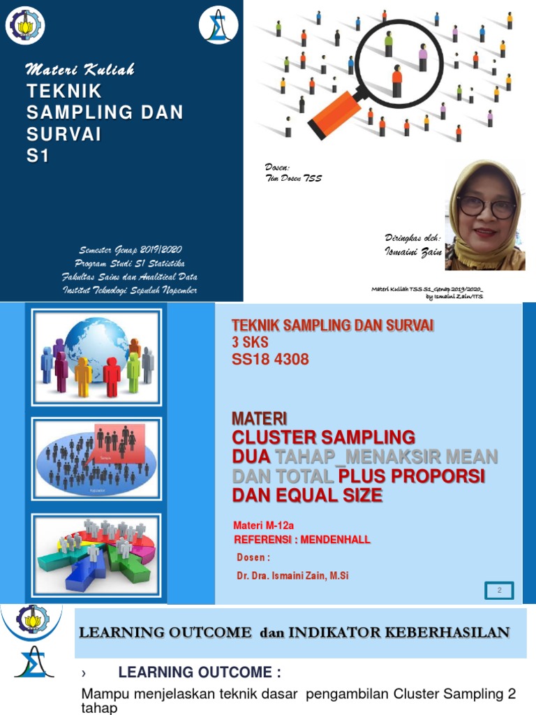 Materi M12a Cluster Sampling Menaksir Proporsi | PDF