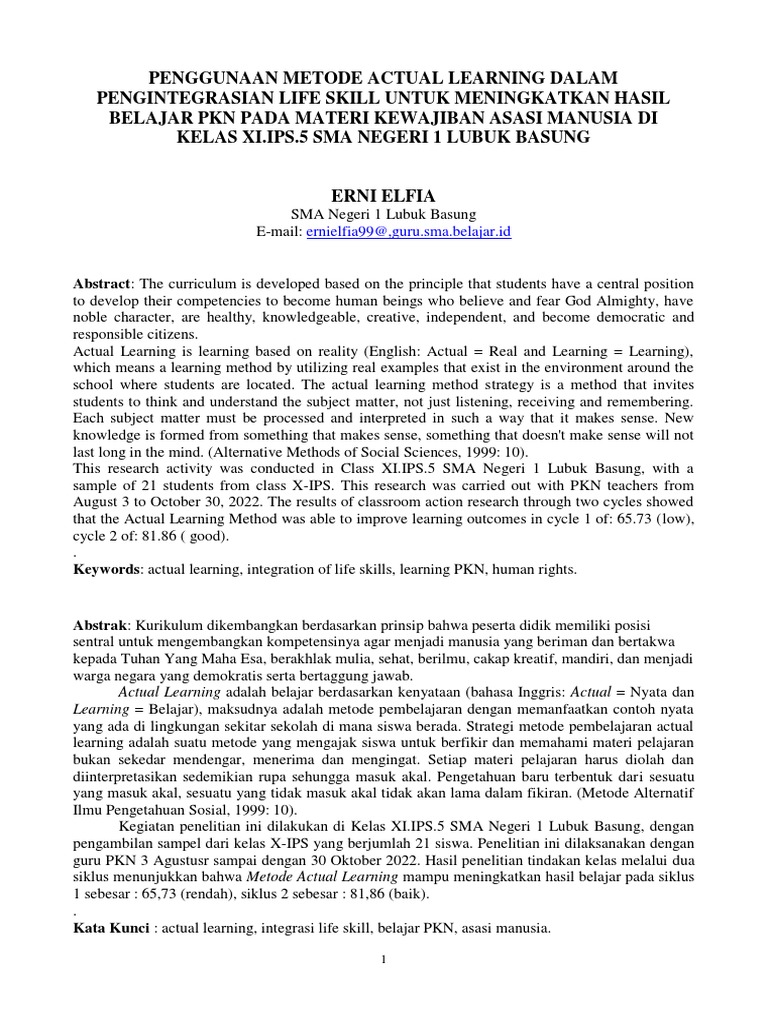 Jurnal PKN Erni PDF | PDF