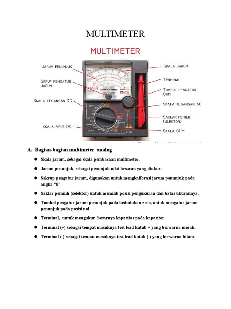 Panduan Lengkap Penggunaan Multimeter | PDF
