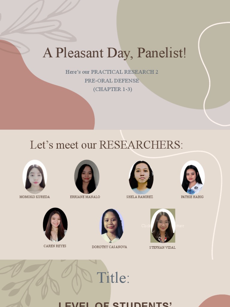 Snacks for Thesis Defense Panelists | PDF