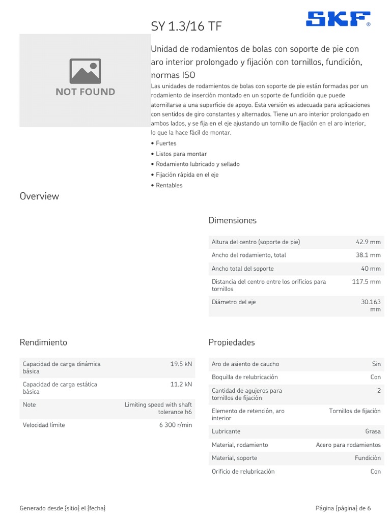SKF SY 1.3 - 16 TF Specification PDF | PDF | Red mundial | Internet y web
