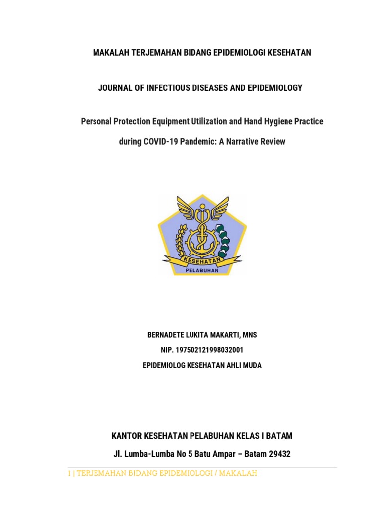 MAKALAH Personal Protection Equipment Utilization and Hand Hygiene Practice | PDF