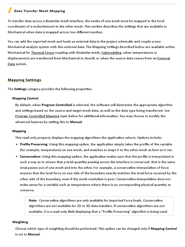 Data Transfer Mesh Mapping PDF | PDF