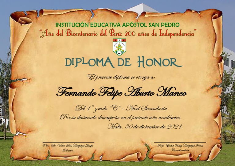 Diploma Fin de Año 2021 | PDF