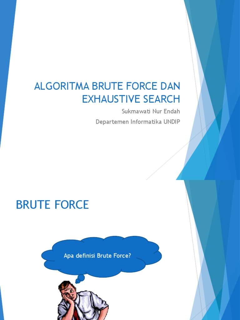 Materi 3. Algoritma Brute Force Dan Exhaustive Search PDF | PDF