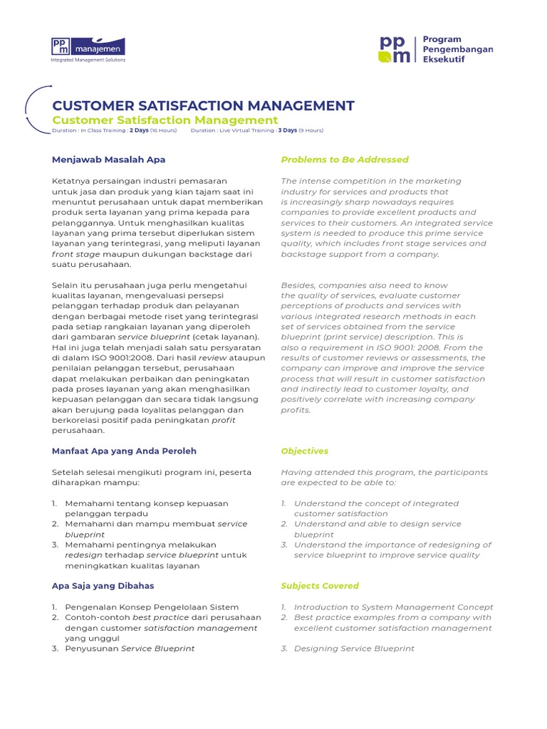 Customer Satisfaction Management | PDF