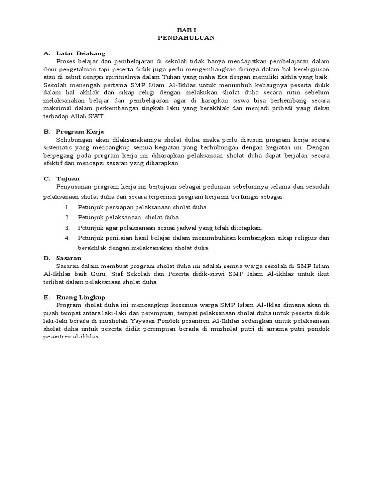 Laporan Proker DUHA 2021 | PDF