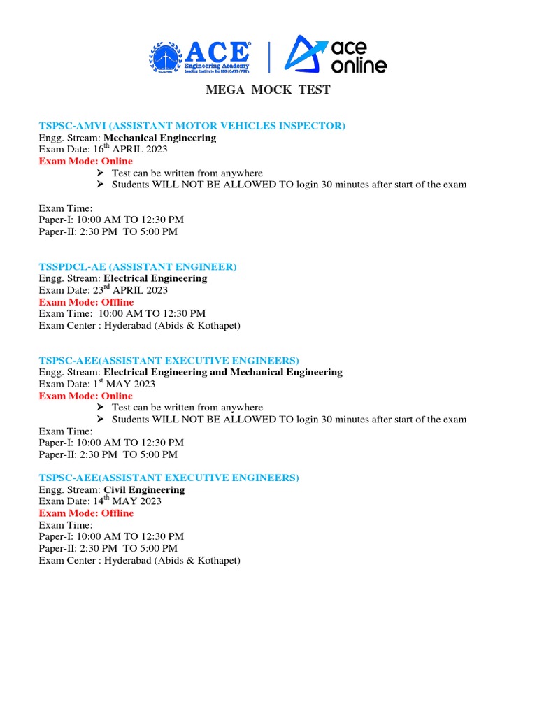 Mega Mock Test PDF | PDF