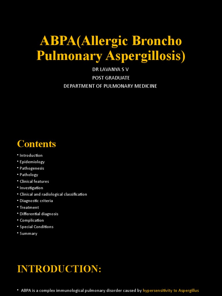 ABPA Diagnosis and Classification 2024 | PDF