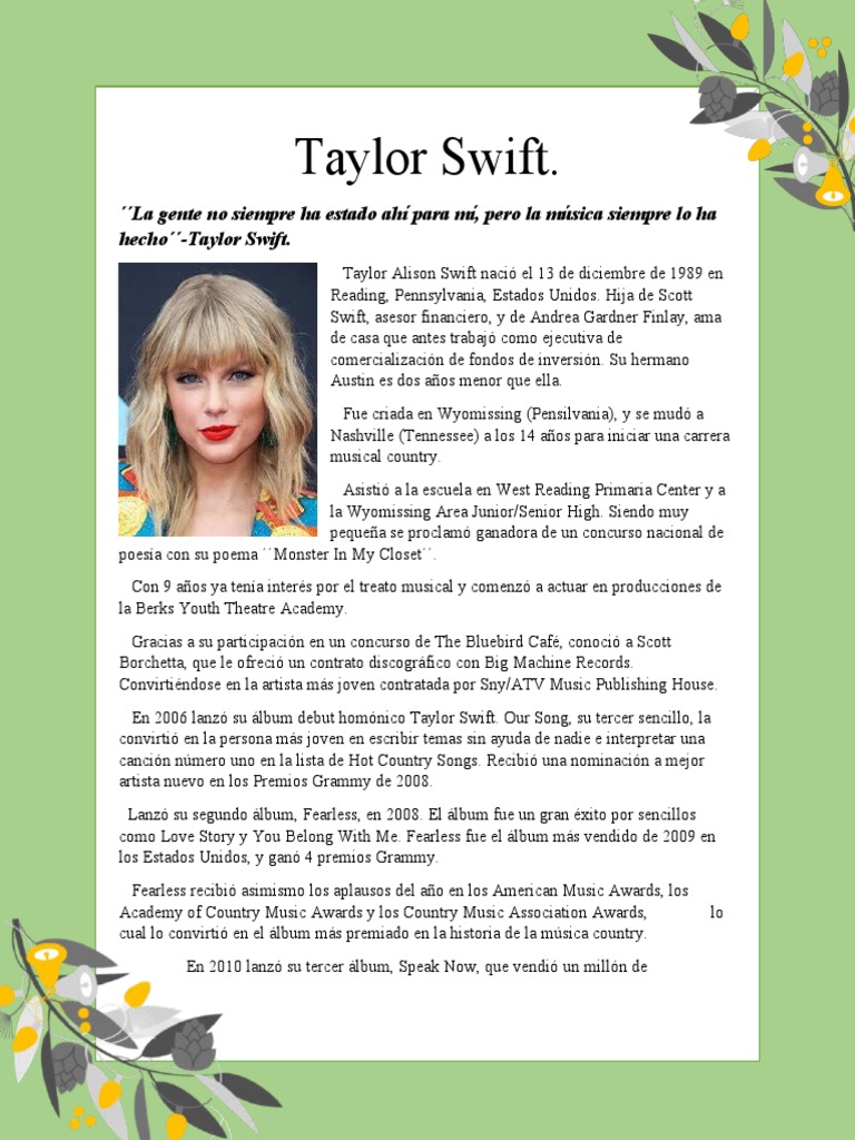 Español. Biografia, TS. | PDF