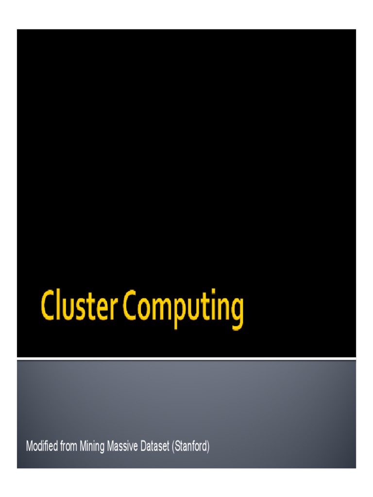 2a Intro To Cluster Computing Pdf Download Free Pdf Apache Hadoop Operating System Technology