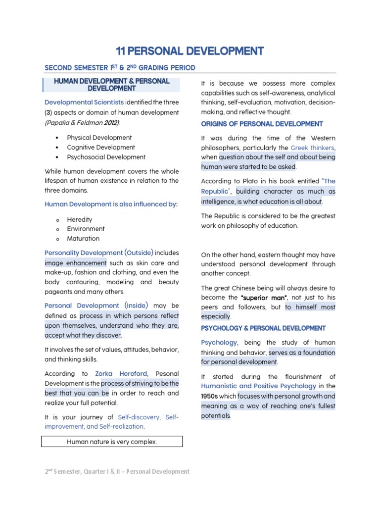 Personal Development in Adolescence | PDF