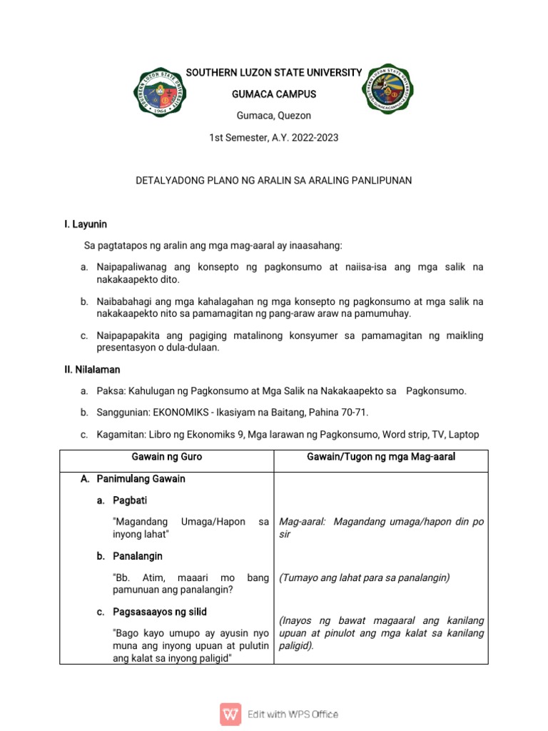 Sample # 1 - Detailed - Lesson - Plan - Araling - Panlipunan PDF | PDF