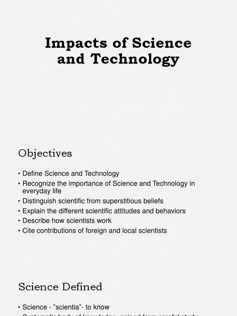 Science and Technology L1s PDF | PDF | Science | Scientist