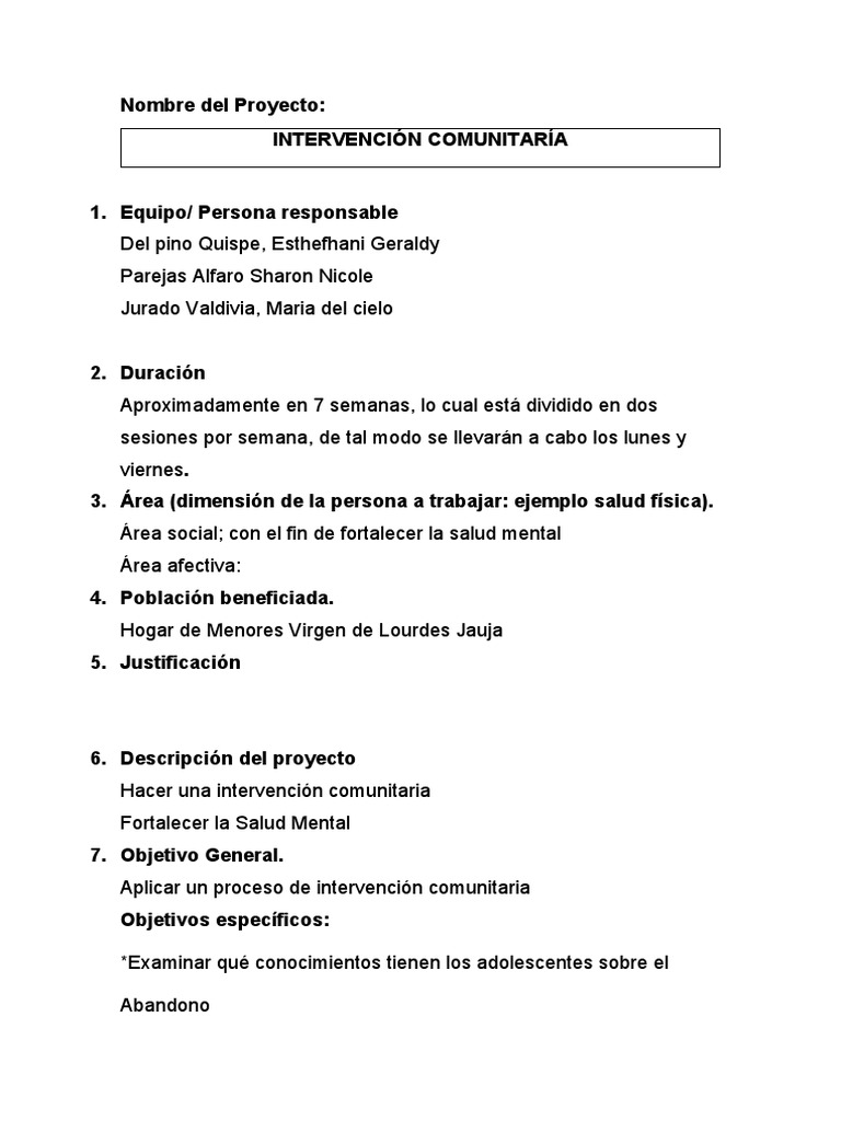 Estructura de un Proyecto SIMPLE | PDF