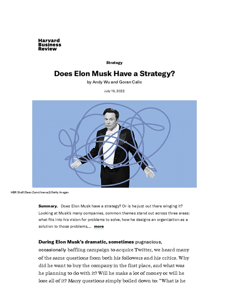 Executives: Learn from Musk's Strategy | PDF