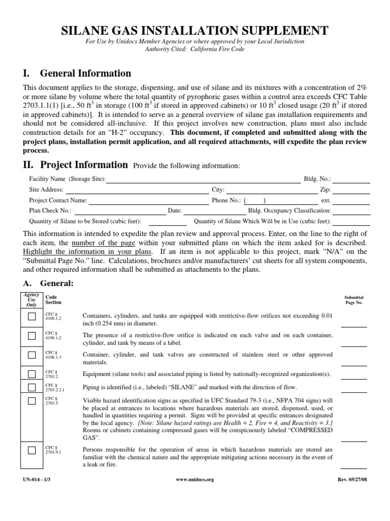 Silane Gas Installation Guide | PDF | Fire Sprinkler System | Dangerous ...