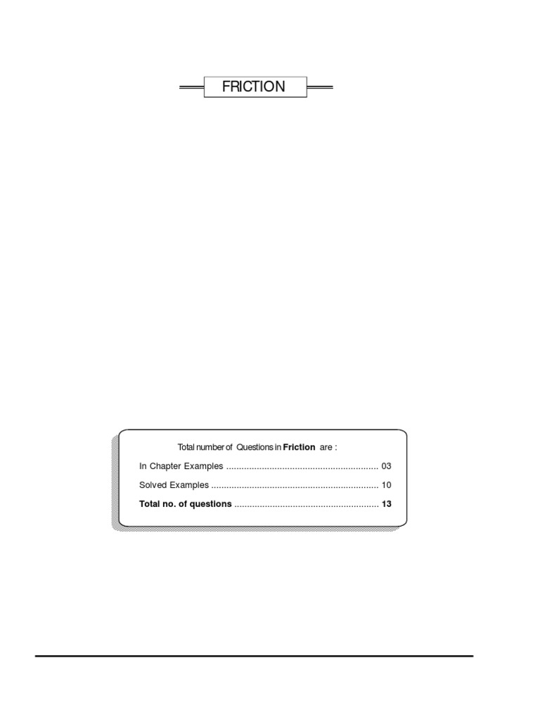 5 - Friction Theory Module-1 | PDF