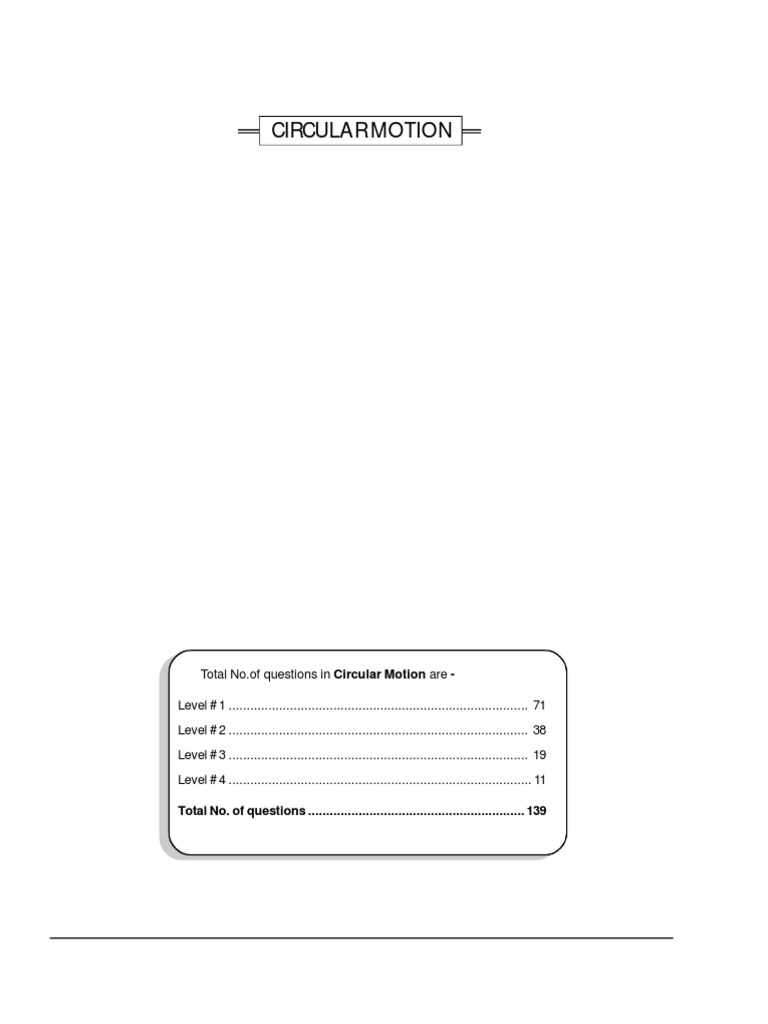 3 - Circular Motion-Ex # 1 - 3 Module-2 | PDF