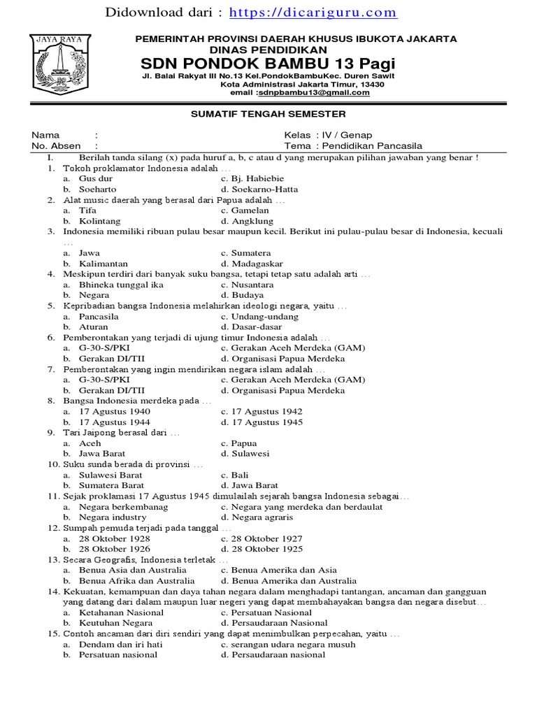 STS PPKN KLS Iv Sem 2 PDF | PDF