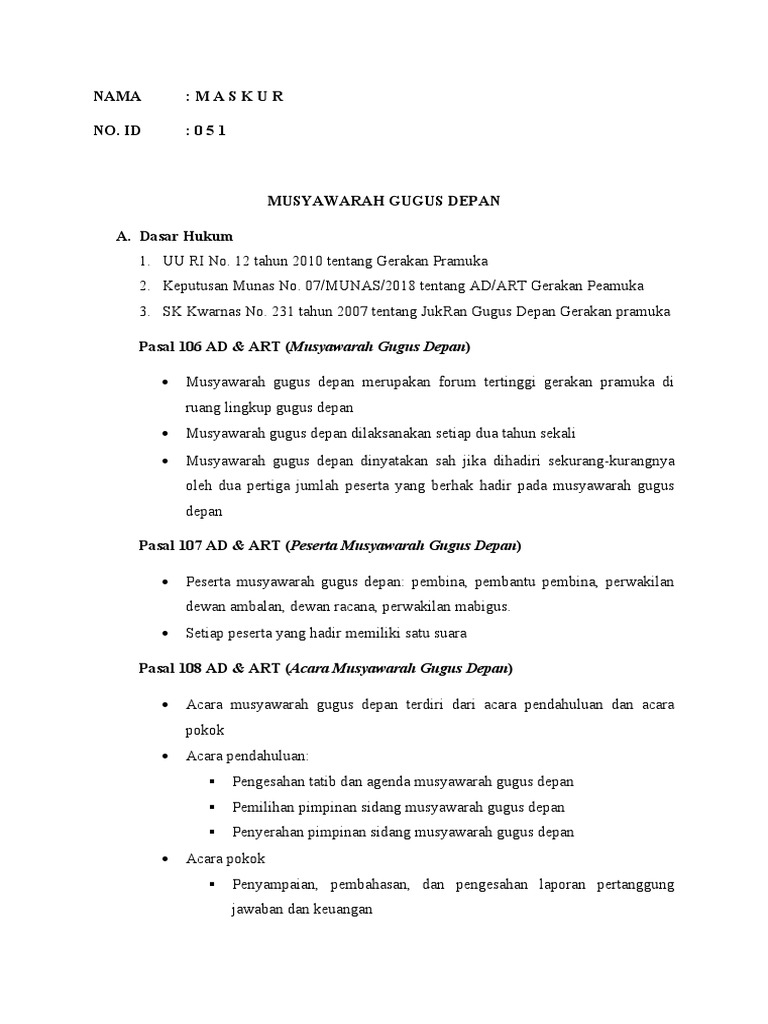 Pelaksanaan Mugus | PDF