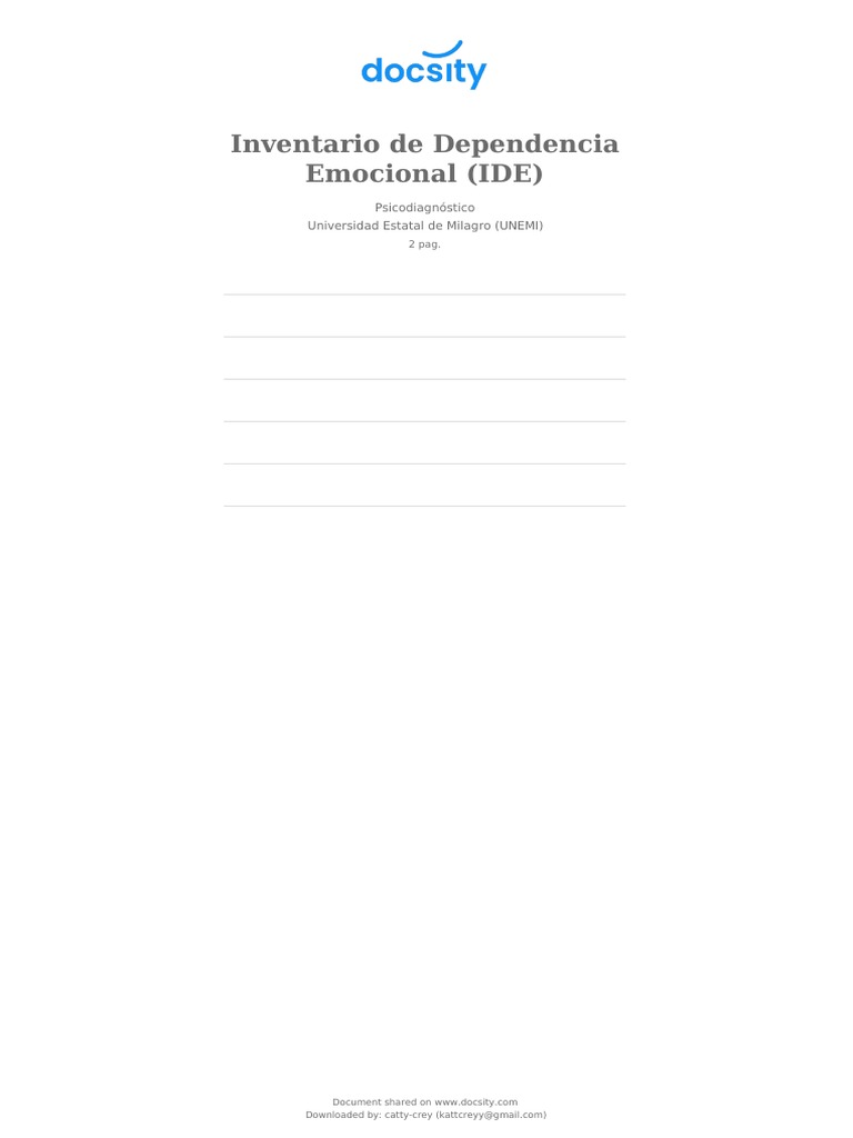 Inventario-De-Dependencia-Emocional - IDE PDF | PDF