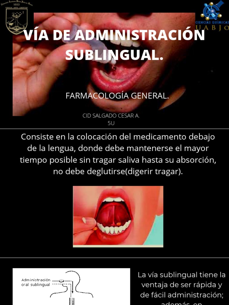 Vía de Administración Sublingual CID SALGADO CESAR A. 5U PDF | PDF
