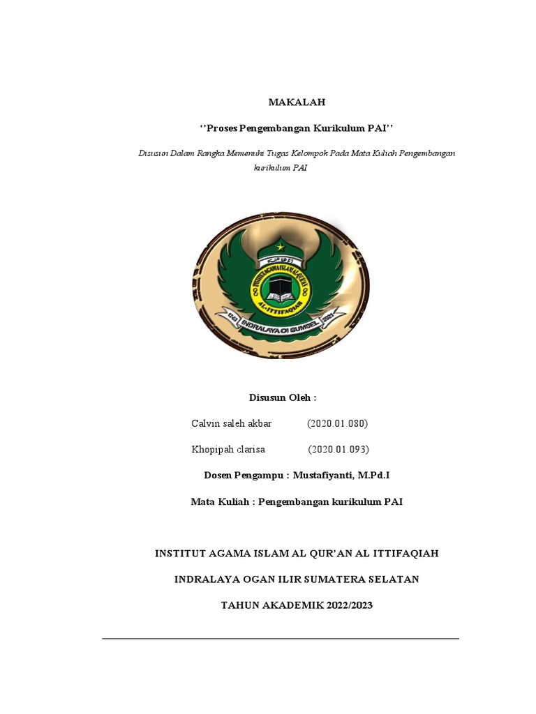 P. Kurikulum Pai Kel.3 | PDF