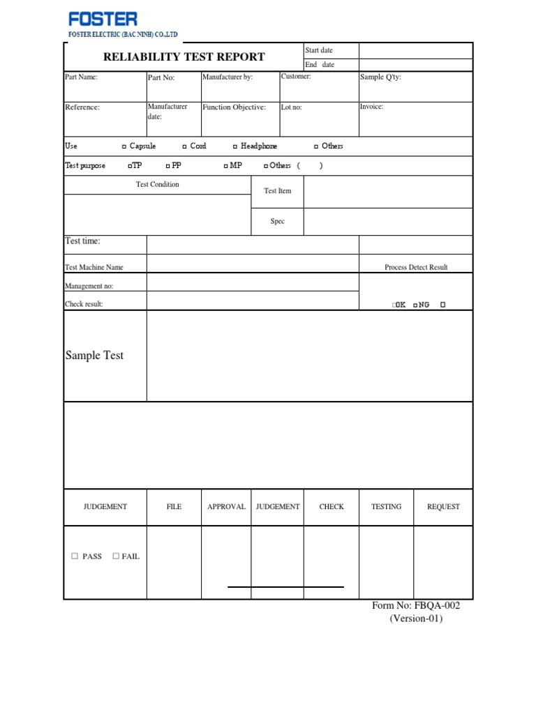 FBQA-002 Bending-Pull Test PDF | PDF