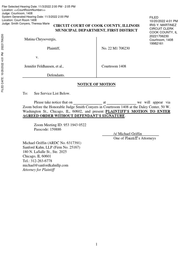 Notice of Motion PDF | PDF