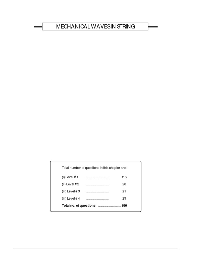 1. Mechanical Wave Through Strings (Exercies) Module-3 | PDF