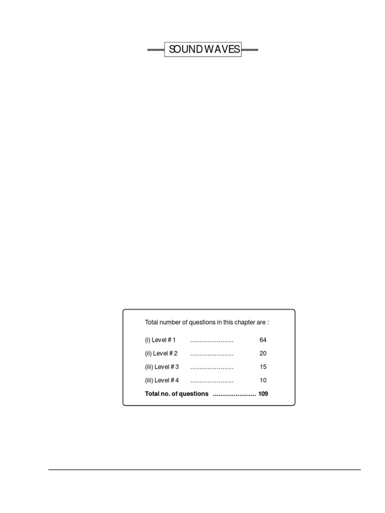 Sound Wave (Exercise) Module-3 | PDF