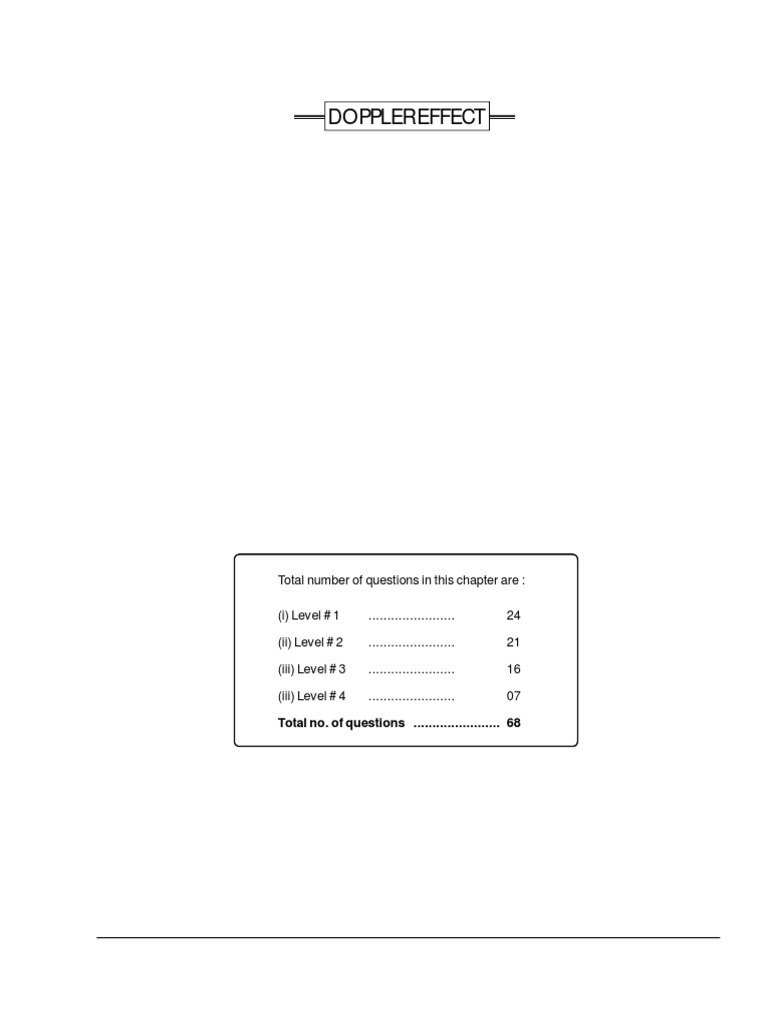 Doppler Effect (Exercise) Module-3 | PDF